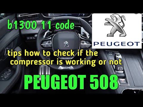 b1300 11 code Peugeot 508,tips how to check the compressor if it's ...