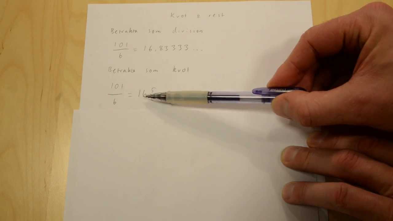 Sid 70-71 - Kvot och rest (gammal) - YouTube