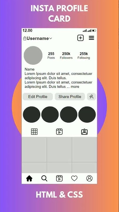 Instagram Profile Card Htmlandcss Learningfeathers Instagram Html Css Youtube