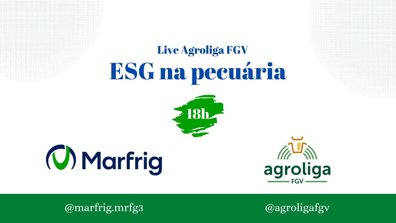 Live ESG na pecuária - Agroliga FGV x Marfrig - YouTube