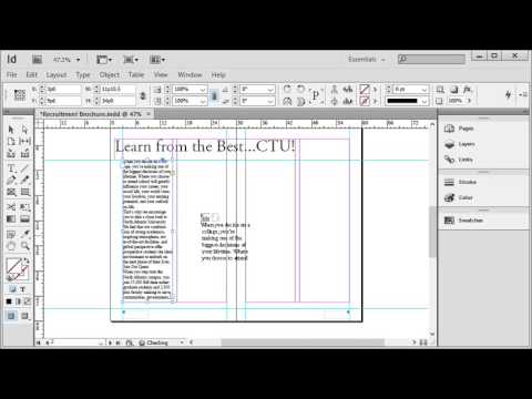 Adobe InDesign - Part 4: Automatic Text Threading (Linking Text Boxes ...