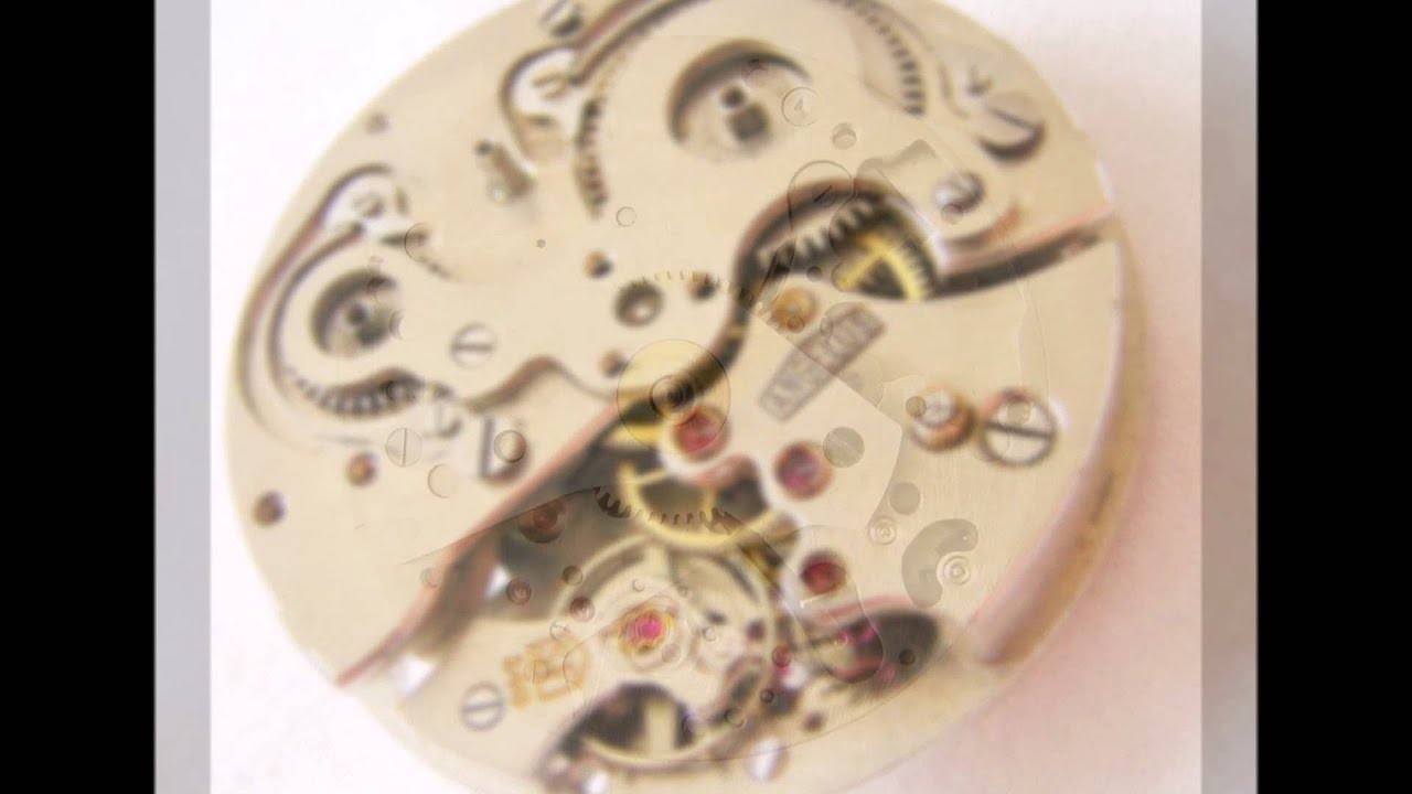 Vintage angelus SF 240 8 day clock / watch movement - YouTube