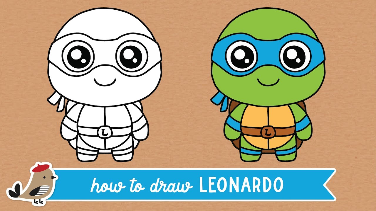 How To Draw Leonardo From Teenage Mutant Ninja Turtles | Easy Drawing ...