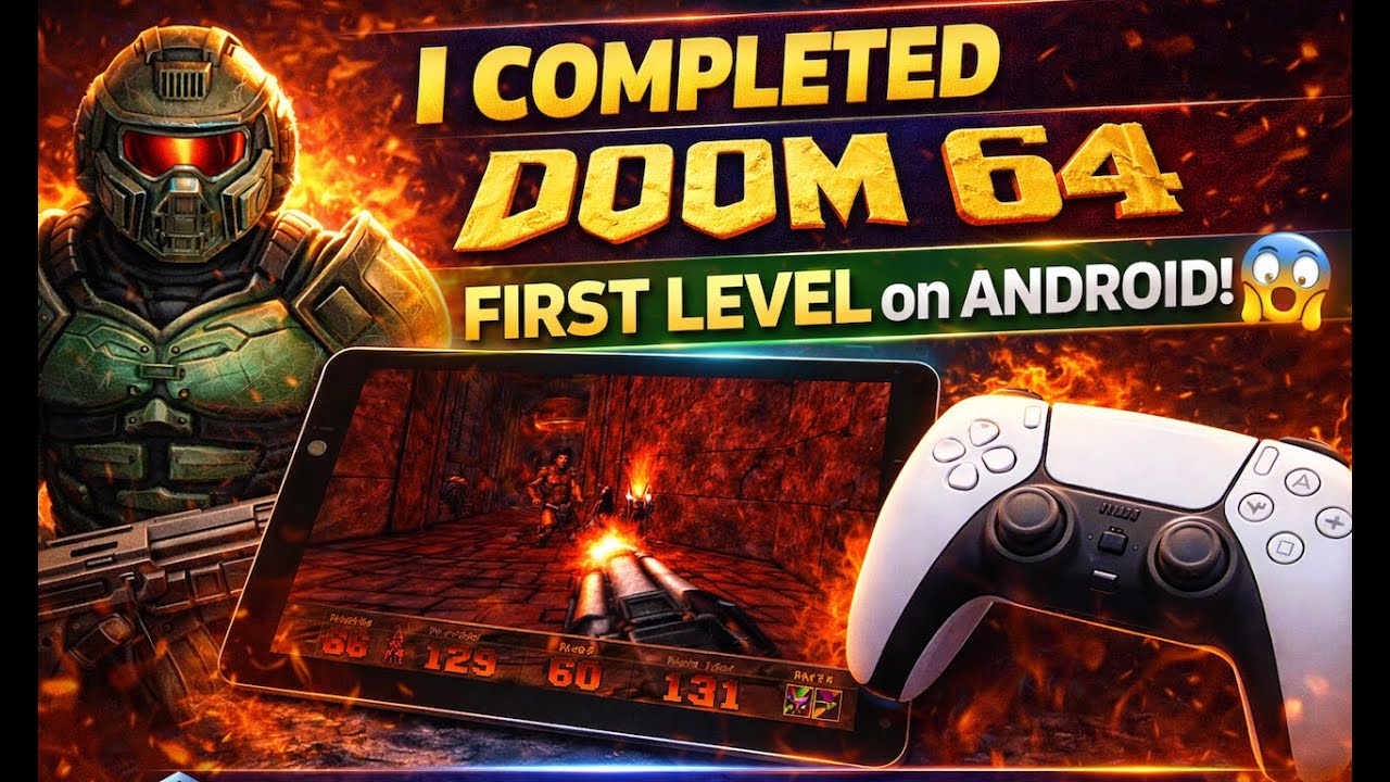 I COMPLETED the ENTIRE First Level of DOOM 64 on ANDROID 😱 (N64 ...
