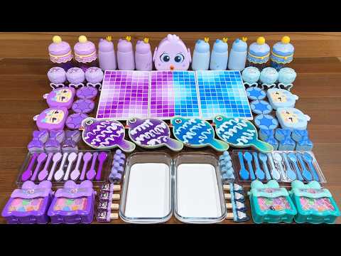 ASMR slime mixing – Adding random items into a glossy slime