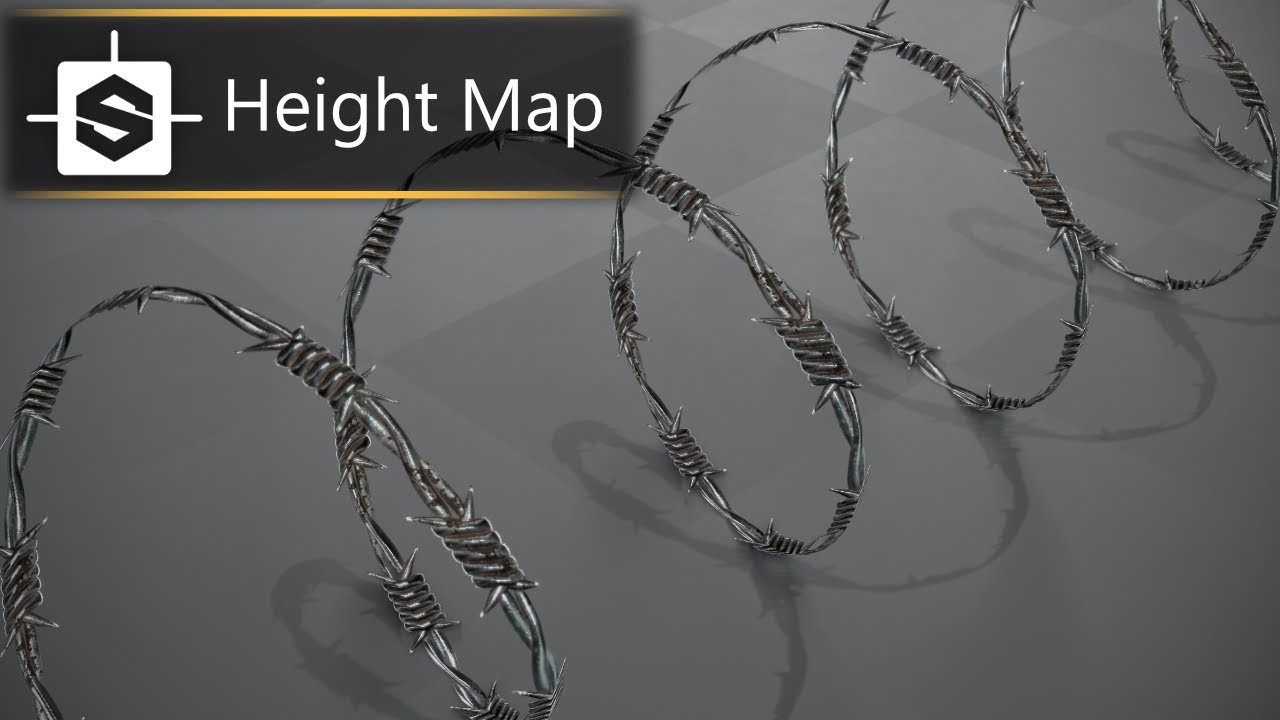 Ep.1 | Height Map | Building a Barbed Wire Game Asset in Substance ...