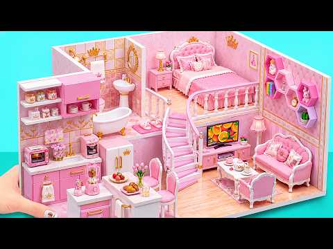 💗🏡Make Fairy Pink Simple House with Colorful Rooms for Cute Pets 🐾❤️ | DIY Miniature House 🎀💕