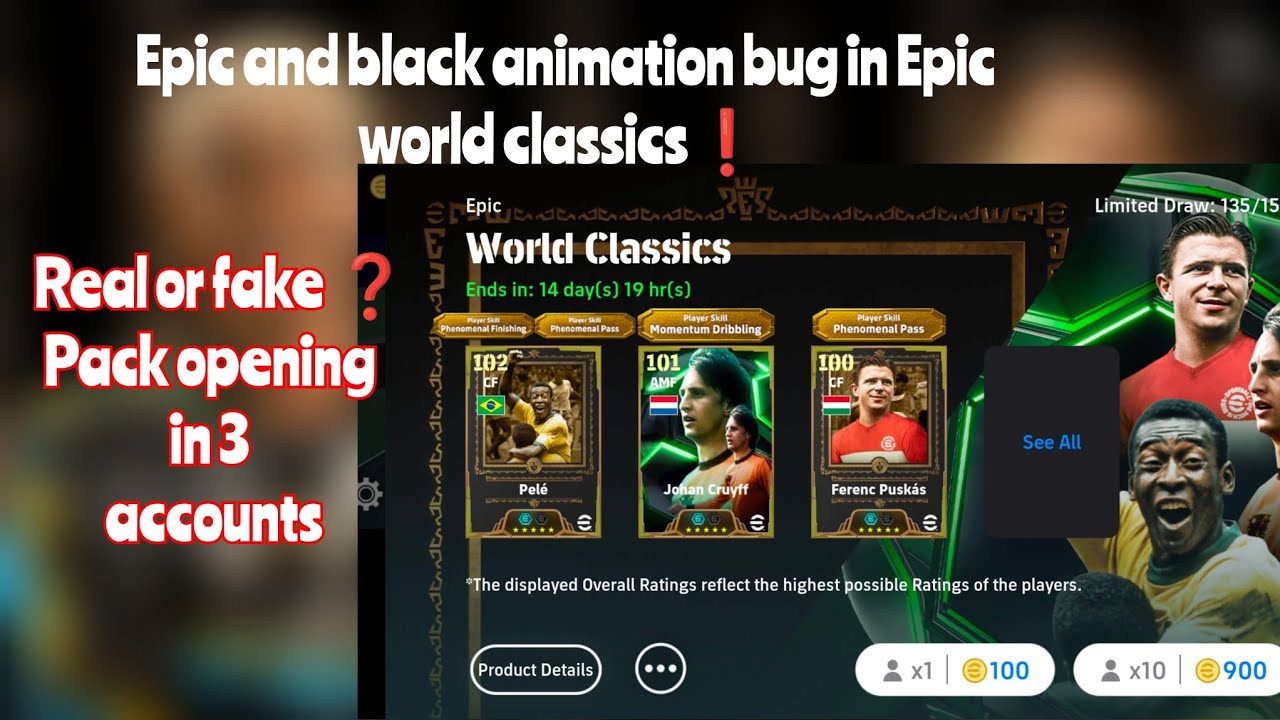 900 coin Black animation and Epic bug real or fake World classics Epic ...