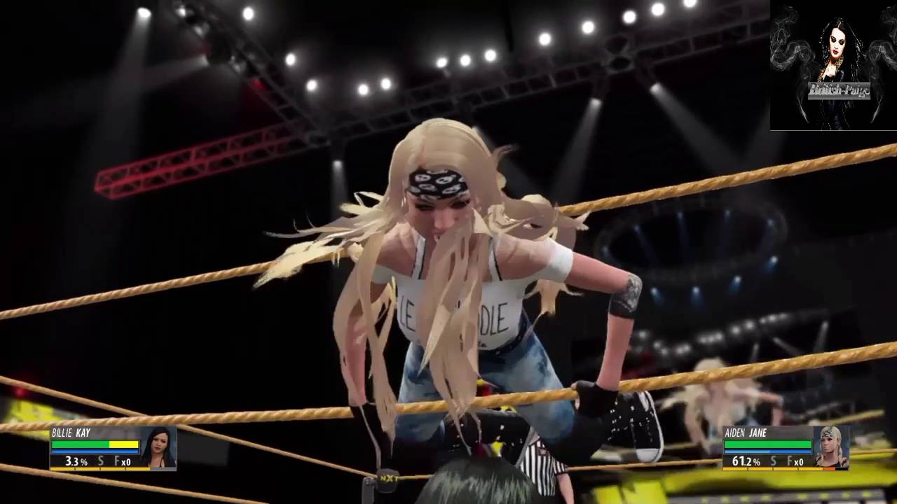 WWE2k16 Billie Kay vs Aiden Jane (Debut) - YouTube