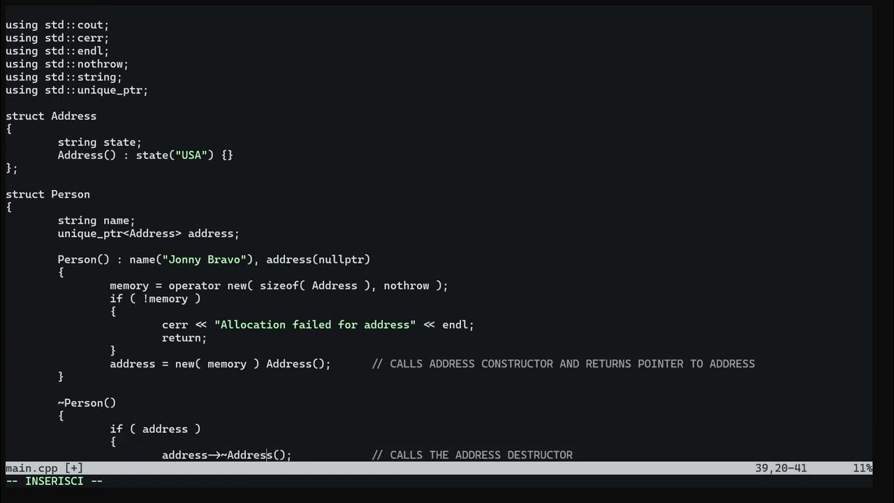 C++ Introduction to string object and Smart Pointer unique_ptr object (intro to classes, part 3 ...