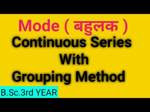 Statistics | Mode - Continuous Series With Grouping Method ...