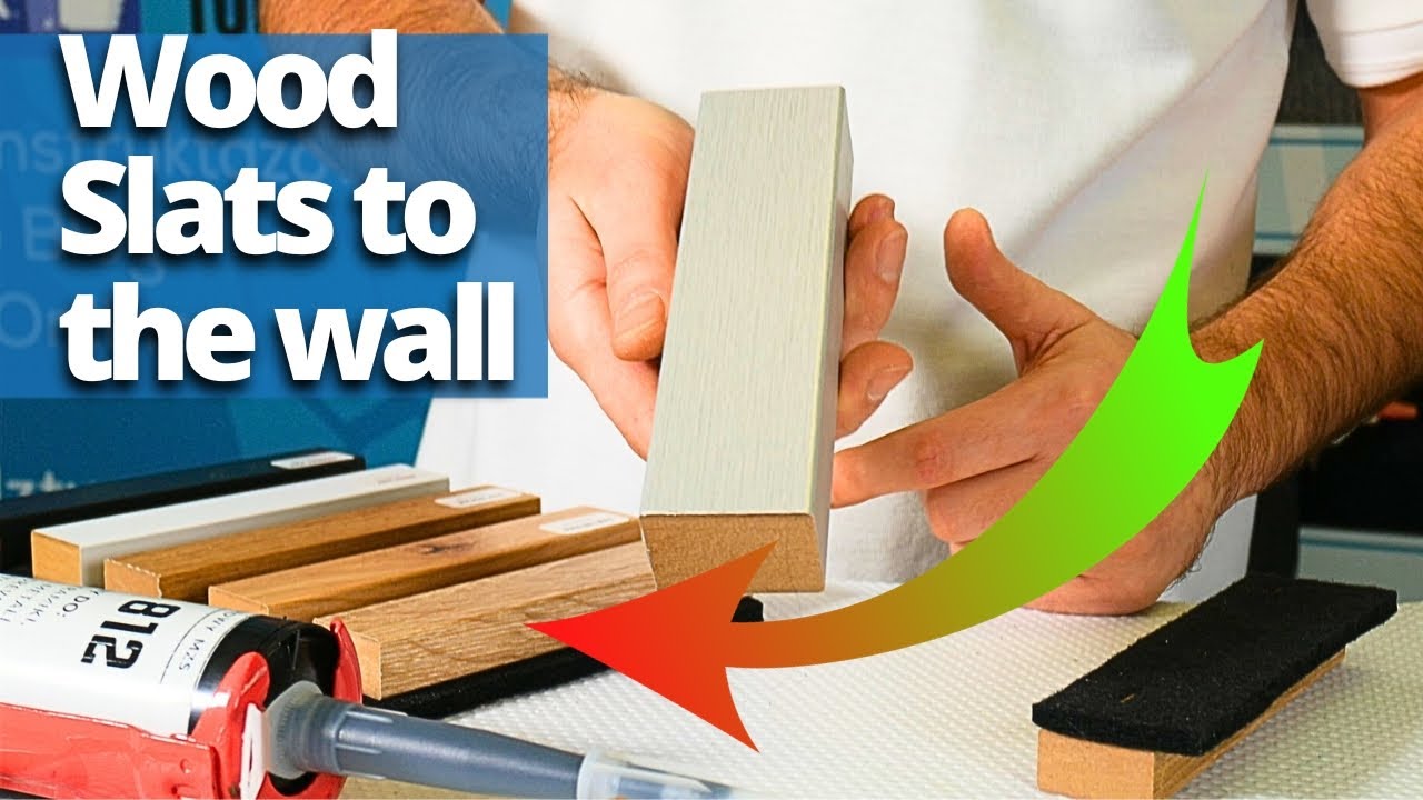 How to Install Wood Slats on a Wall using Adhesive / Glue ? - YouTube