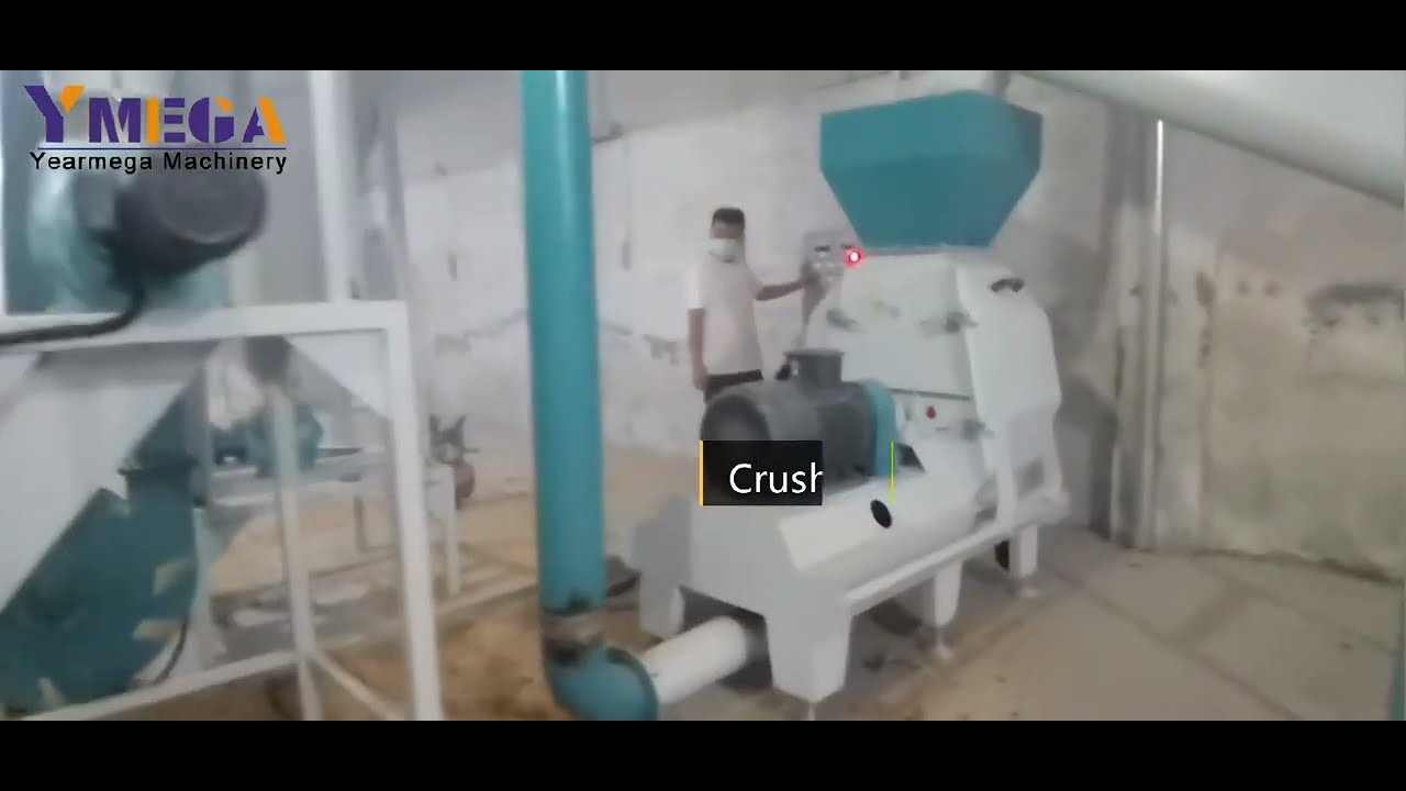 Feather meal extruder making machine feather meal production line - YouTube