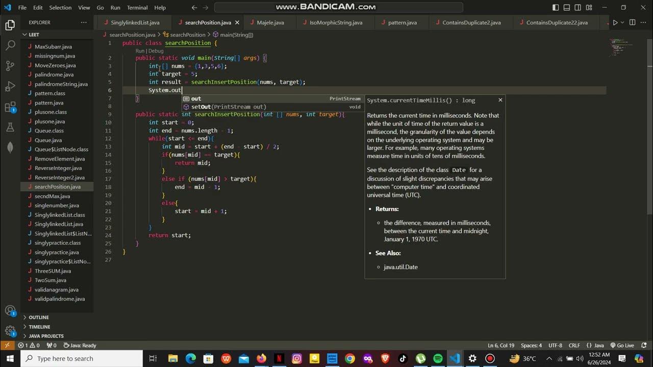 Search Insert Position | LeetCode Easy Problem # 35 | JAVA - YouTube