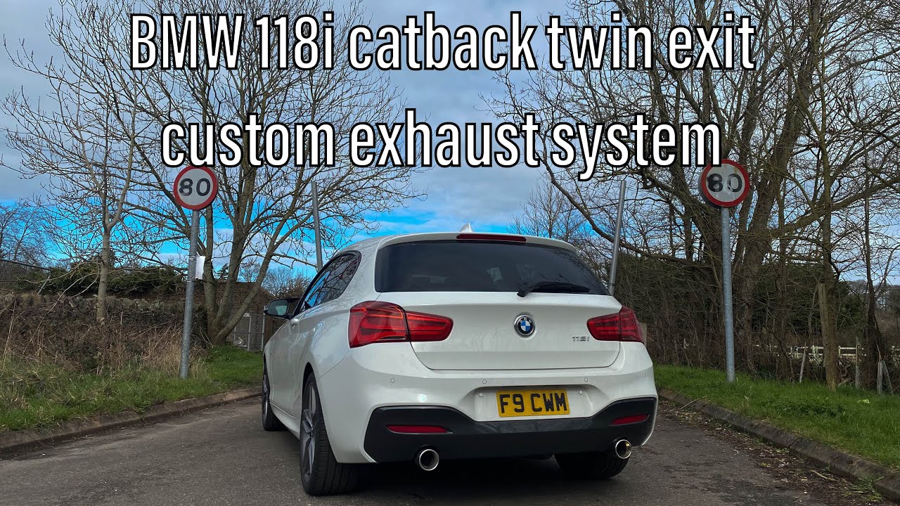 BMW 118i custom cat-back twin exit exhaust sound 🔊 (so loud) - YouTube