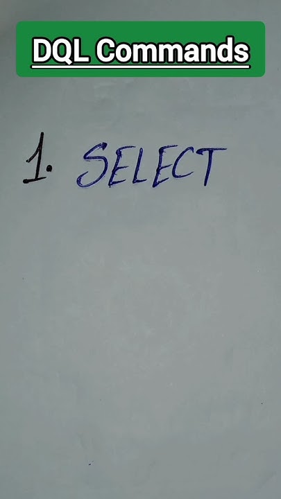 DQL Commands | #shorts #sql - YouTube