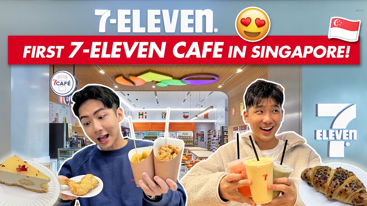 Visiting the FIRST 7-Eleven CAFE in SINGAPORE!!! *OMG SO COOL* - YouTube