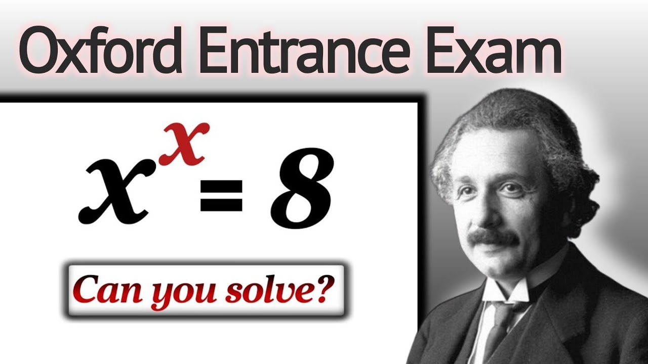 Oxford entrance exam question | How to solve for "x" ? - YouTube