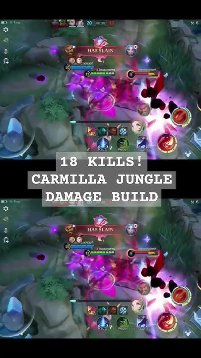 18 KILLS! Carmilla Gameplay, Carmilla JUNGLE with DAMAGE BUILD, Carmilla Best Build 2024, #ml # ...