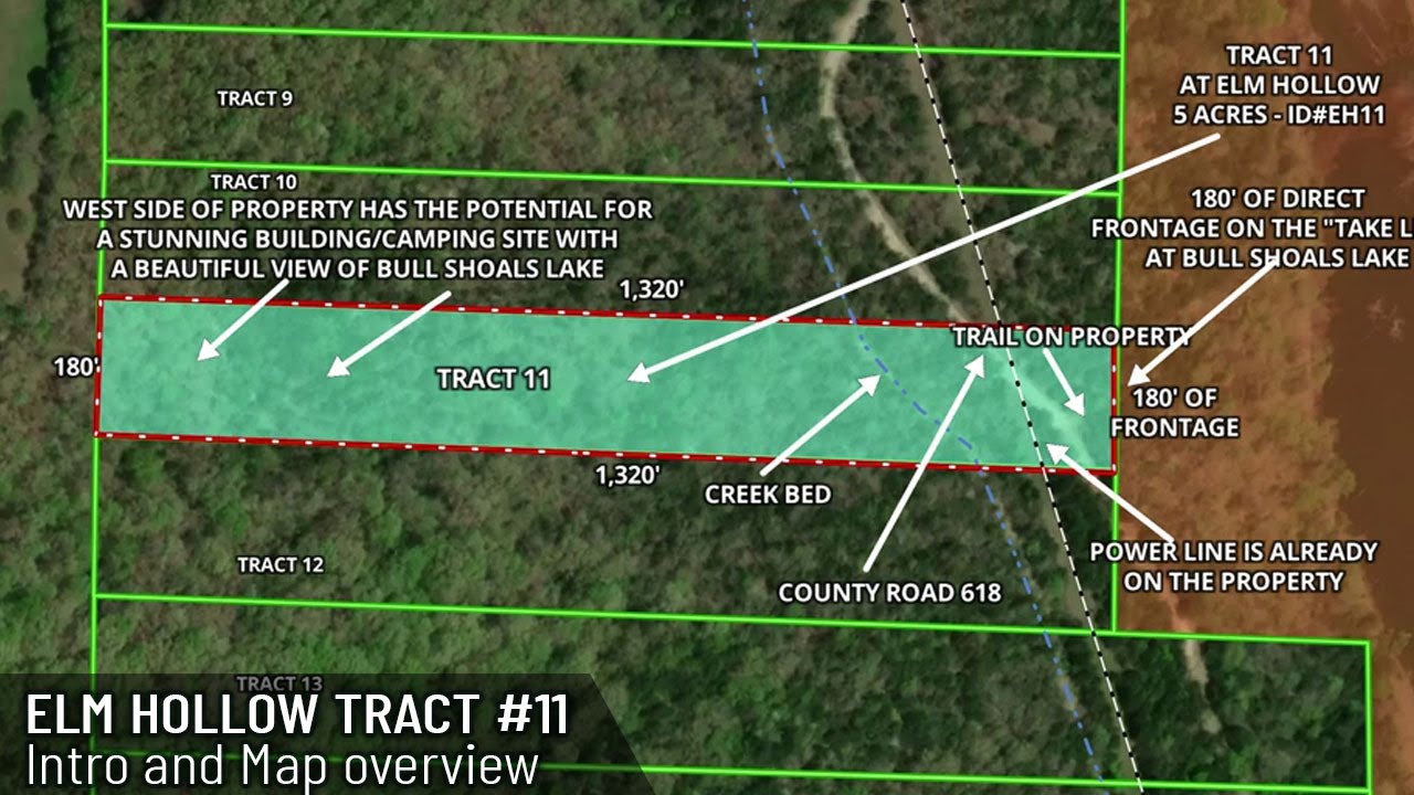 Map Overview - Tract 11 - on Bull Shoals Lake of Owner Financed Land ...