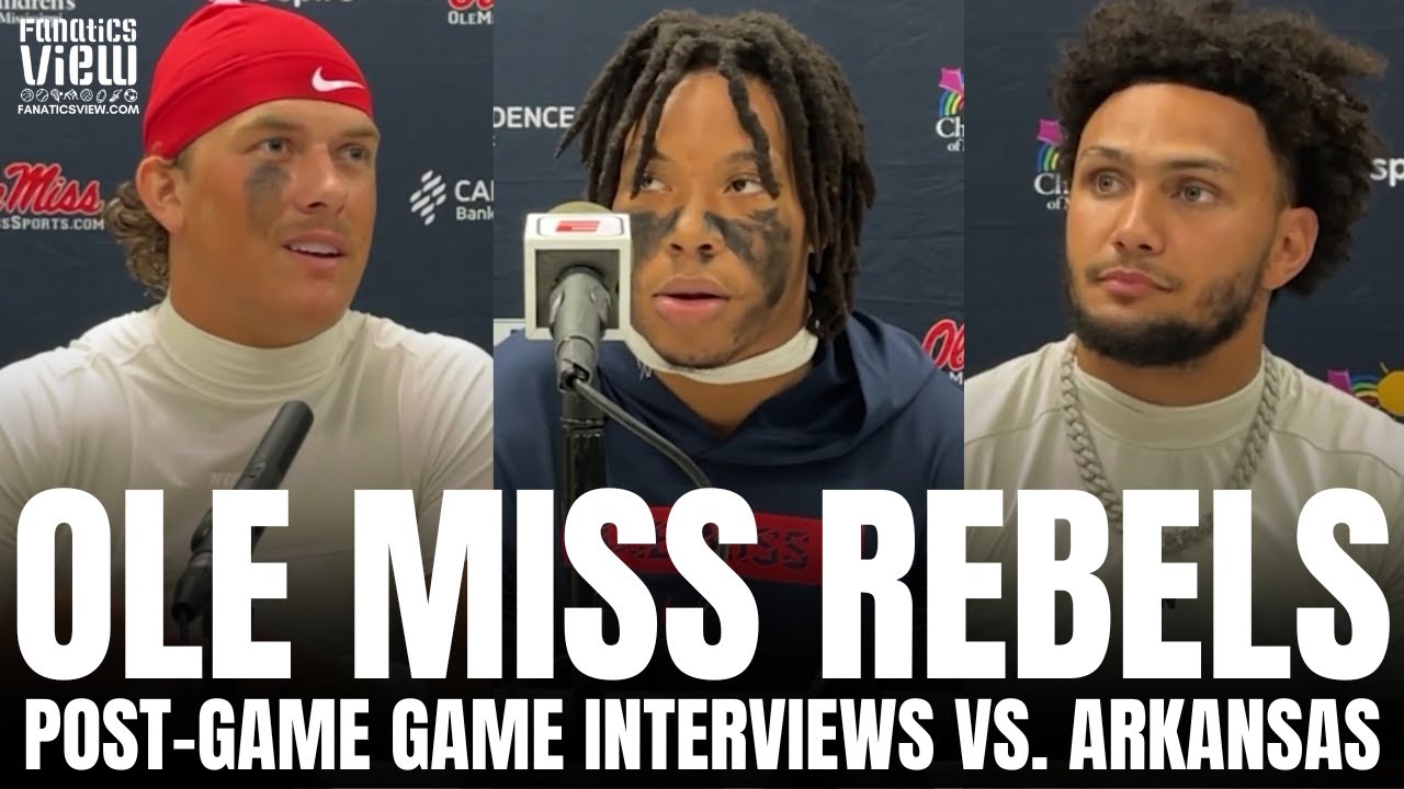 Ole Miss' Jaxson Dart, TJ Dottery & Jordan Watkins Recap Ole Miss Win ...