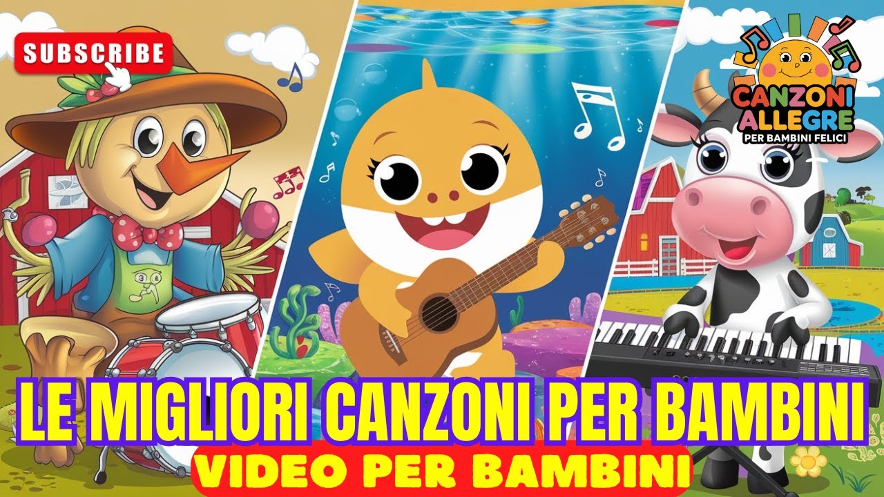 Il Pulcino Pio 🐤 Baby Shark in italiano 🎶 Canzoni per bambini / Video ...
