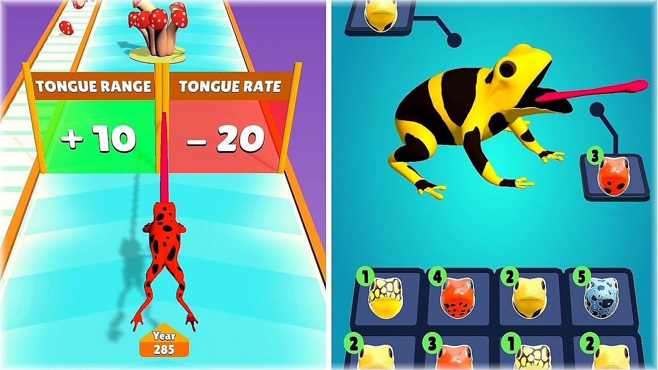 MAX LEVEL of Frog Evolution in Feed the Road Run Game! - YouTube