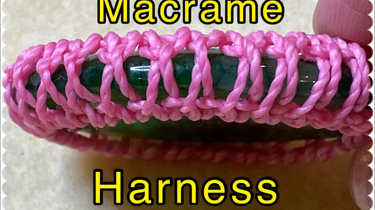 Tutorial Create a Macrame Harness Around a Stone / Pine Needle Basket ...