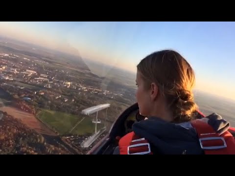 Winch-Launch Glider ASK13 in Stendal (Windenstart Segelflugzeug ASK13 ...