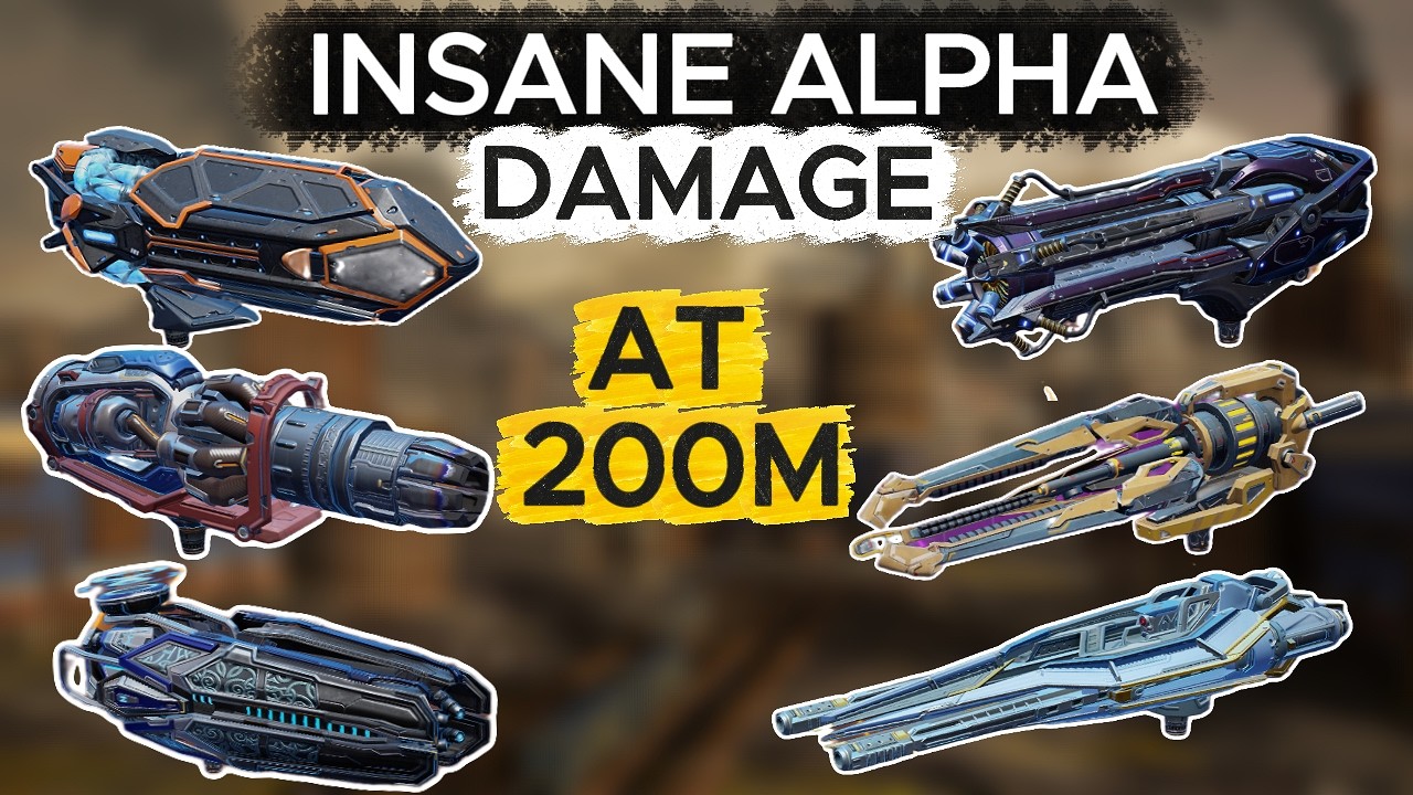 6 ALPHA WEAPONS DAMAGE TEST AT 200M | WAR ROBOTS - YouTube