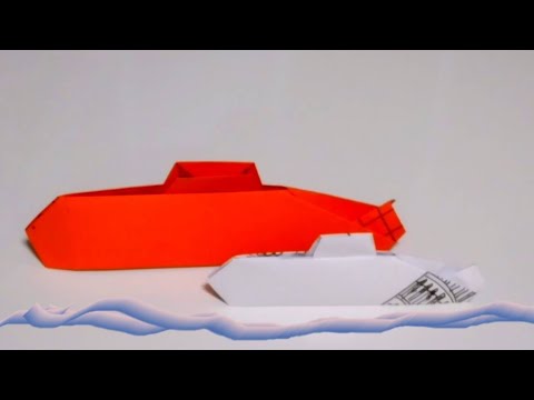 พับเรือดำน้ำ Origami Submarine - YouTube