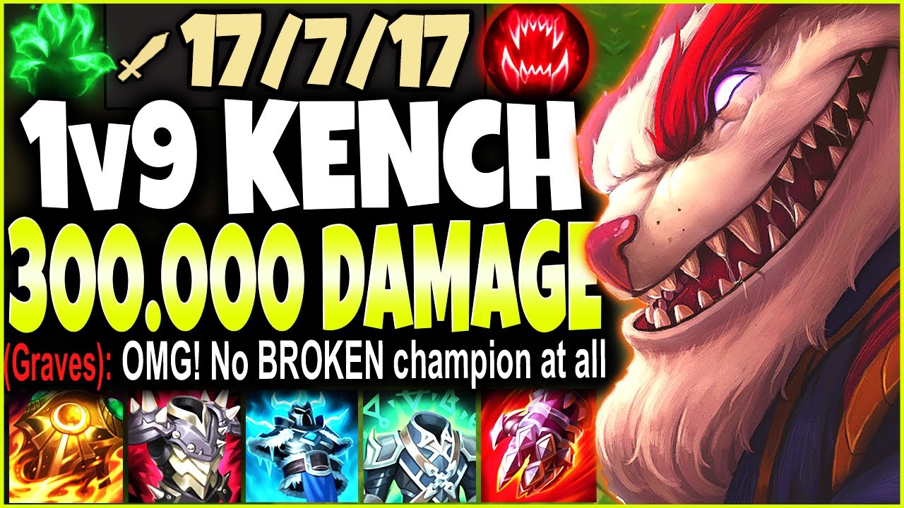 The ABSOLUTE Season 12 LIMITS of Immortal Kench Build 🔥 LoL Top Tahm ...