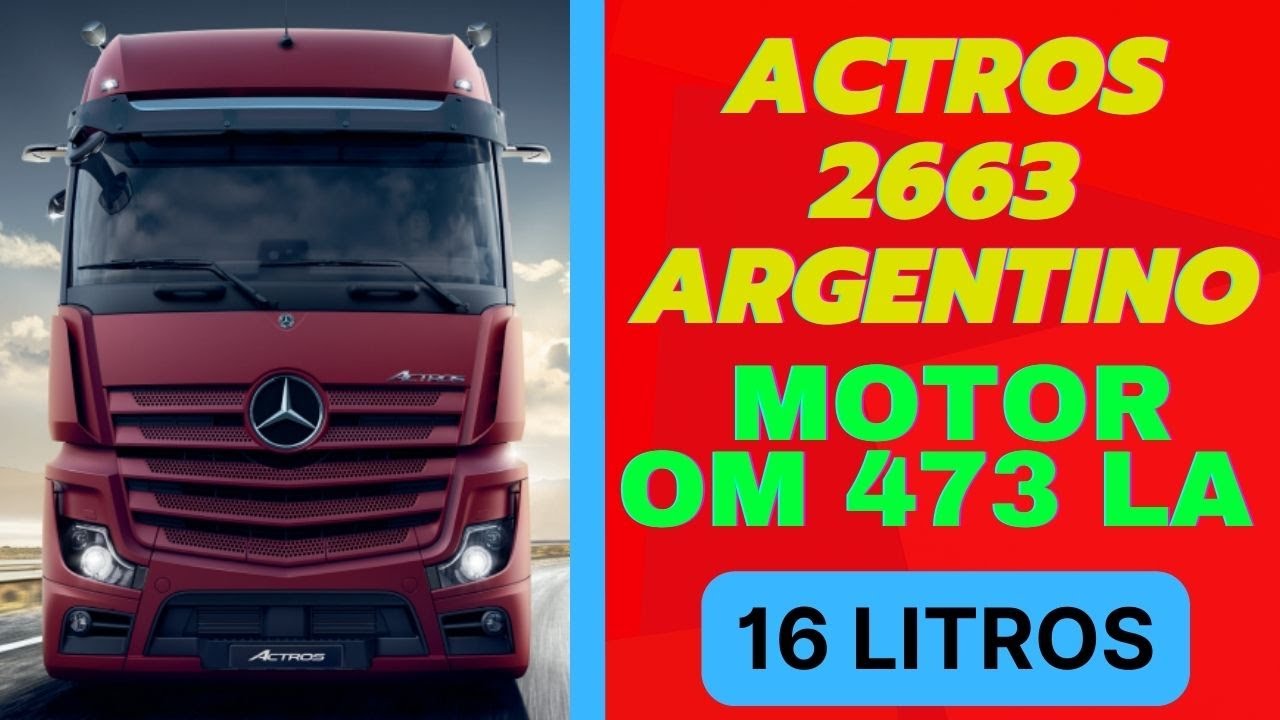 New Actros Argentino 2663 motor 16 llitros (OM 473 LA) - YouTube
