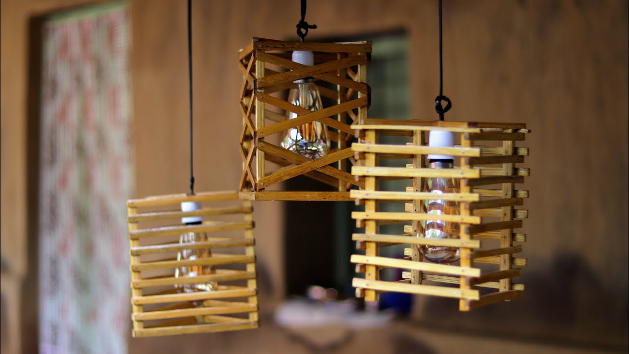 Beautiful Bamboo Ceiling Light, Pendant Lamp Made With Bamboo Stick ...