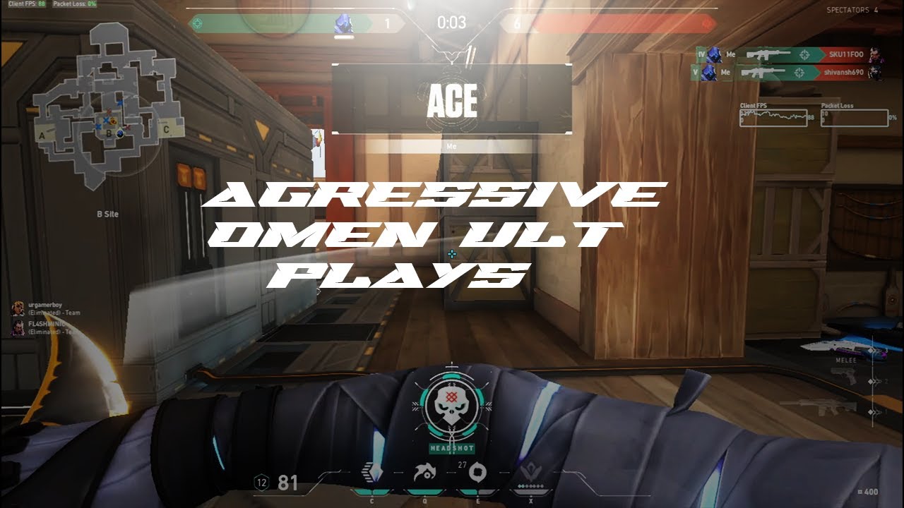 Over powered omen 1V5 ults 😎😎🤯🤯 (The best omen ult in the world) - YouTube
