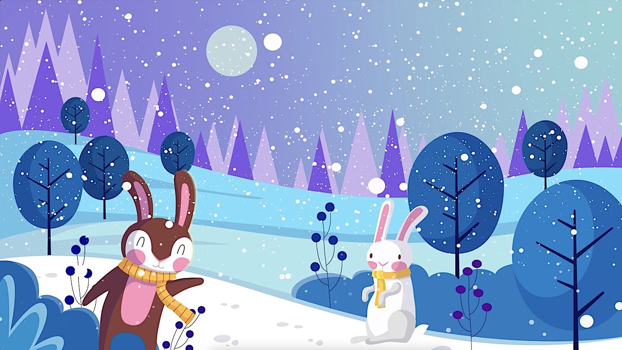 Cozy Snowfall Loop/ 1 Hour Winter Scene Animation - YouTube