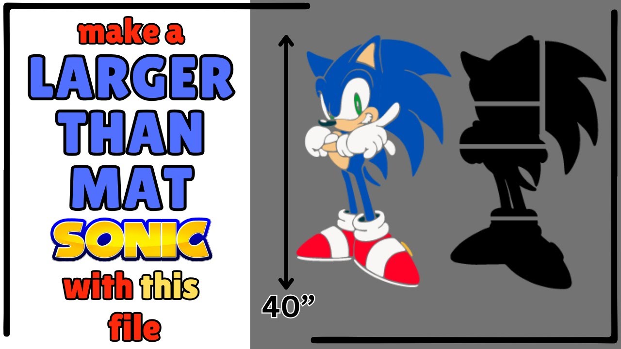 *NO SLICING* LARGER THAN MAT Sonic SVG file | Cricut Projects | Cricut ...