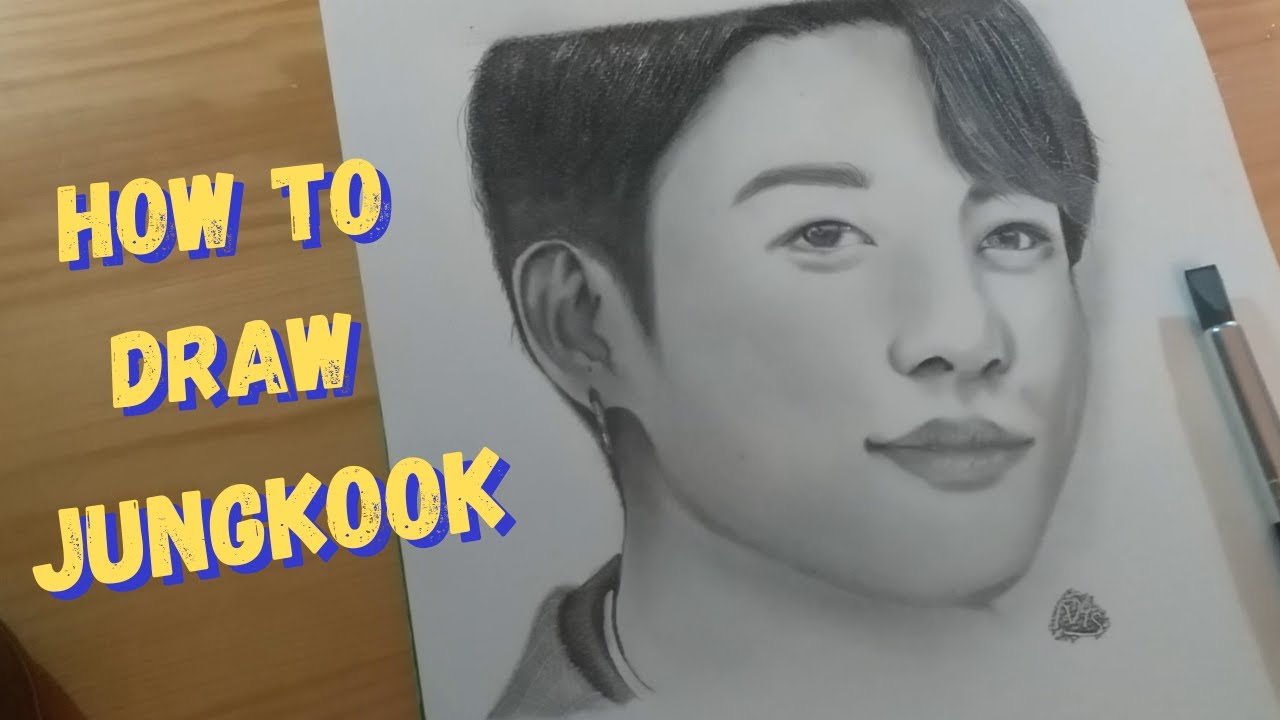 HOW TO DRAW JUNGKOOK (BTS) || STEP BY STEP || 防弾少年団 - YouTube