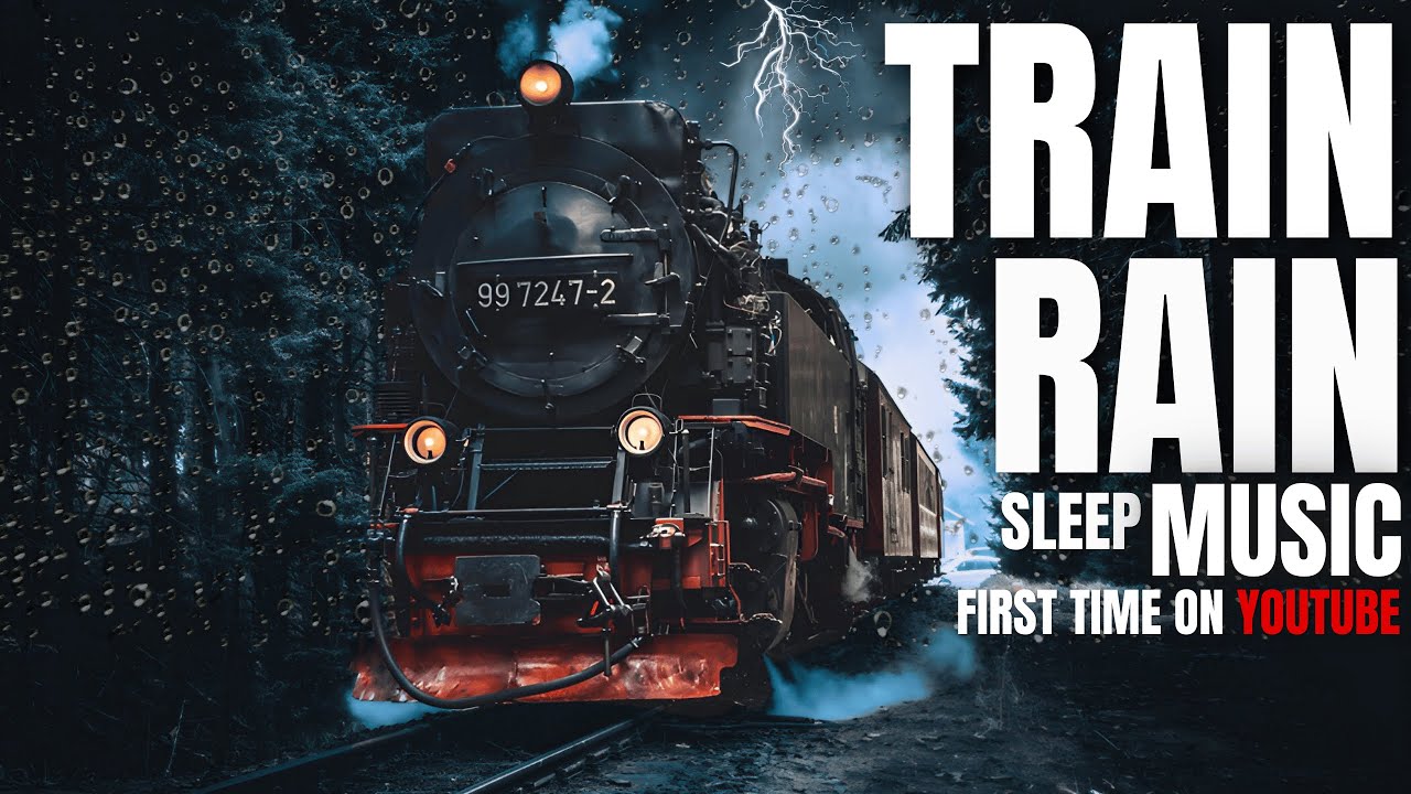 Train Sounds for Sleep & Relaxation | 10 Hour Deep Train Ride with rain ...
