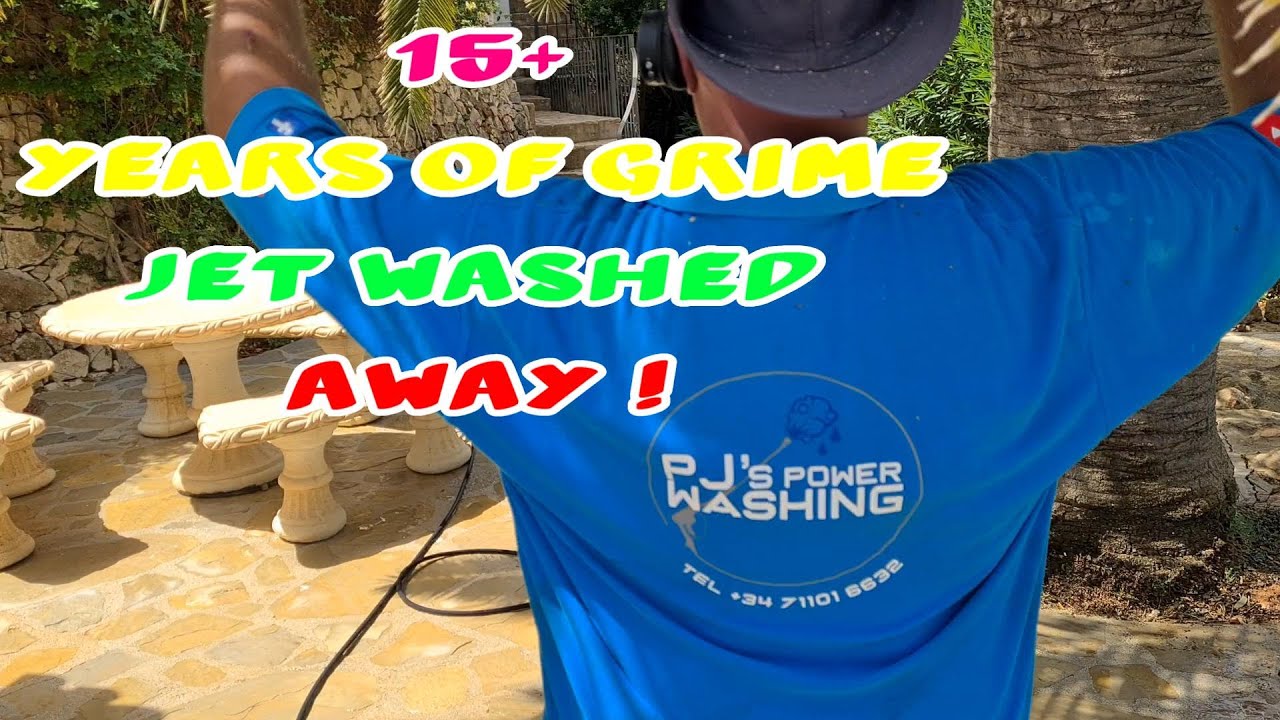 Jet washing. 15 years in the making, 1/2 day makeover. - YouTube
