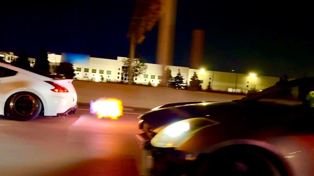 BOOSTED VQ's Run Into TUNED 335i & C63 On Highway (VS) - YouTube