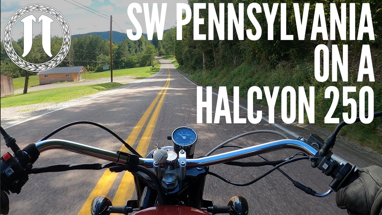 Relaxing Halcyon 250 motorcycle ride through Southwestern PA - YouTube