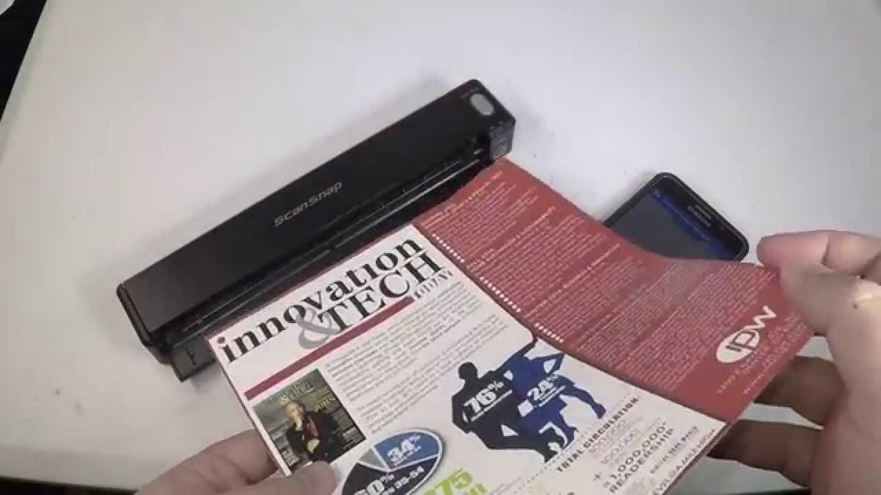 Fujitsu Mobile Document Scanner ScanSnap iX100 Unboxing Review - YouTube