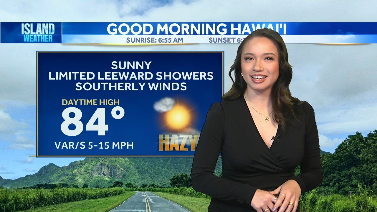 Thursday Weather - Muggy conditions, light rain, and vog - YouTube