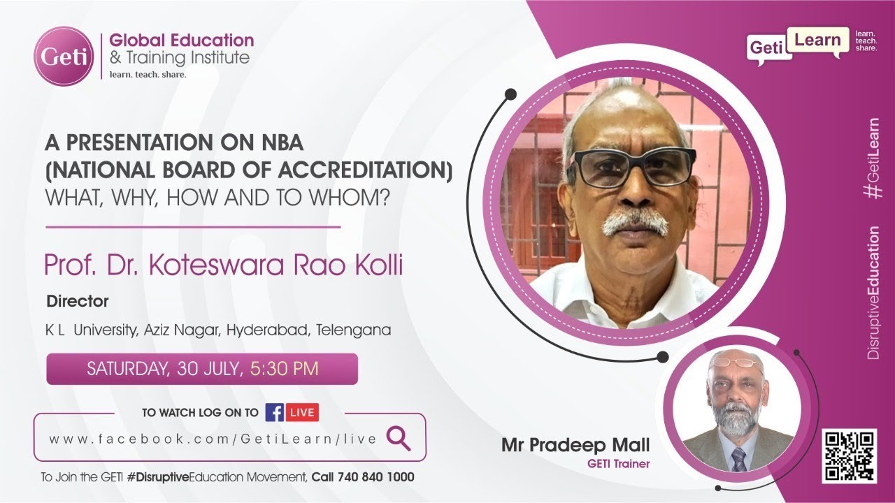 Prof. Dr. Koteswara Rao Kolli, Director, K L University, Aziz Nagar ...