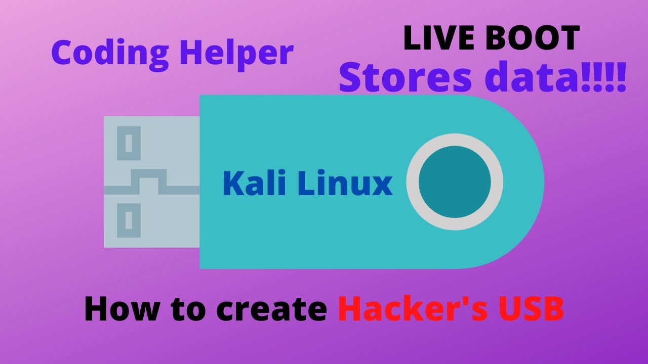 How to create Kali linux live boot (Stores Data) [Hacker's USB] - YouTube