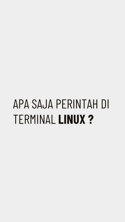 Perintah dasar terminal di Linux. - YouTube