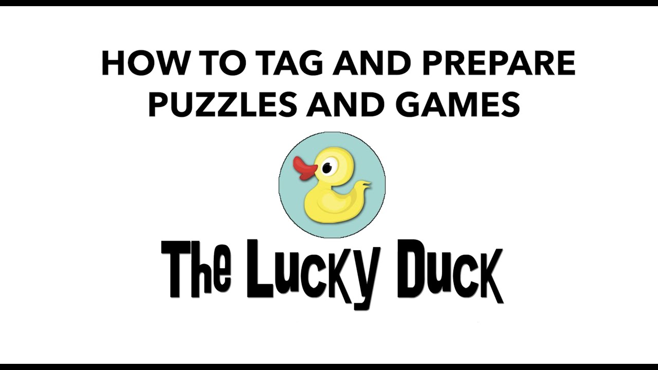 How to Tag and Prepare Puzzles and Games - YouTube