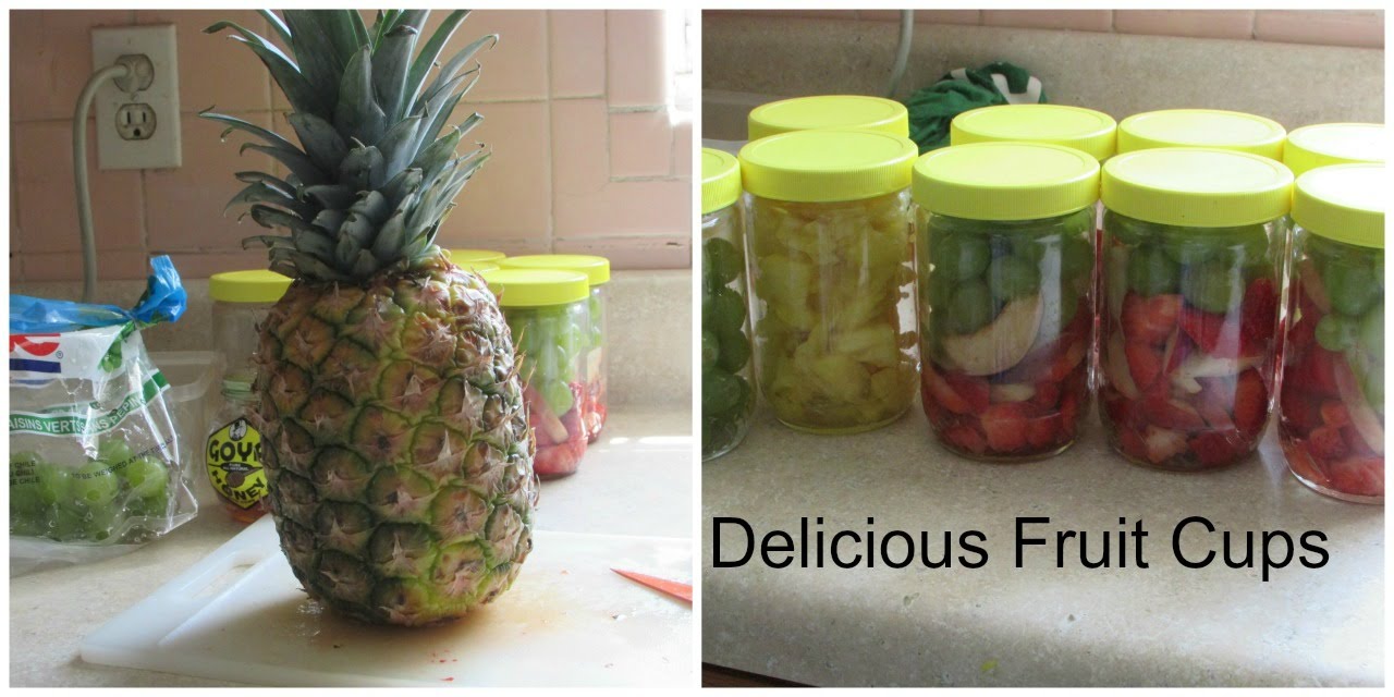 Fruit Cups Grapes, Peach, Pineapple, & Strawberries - YouTube