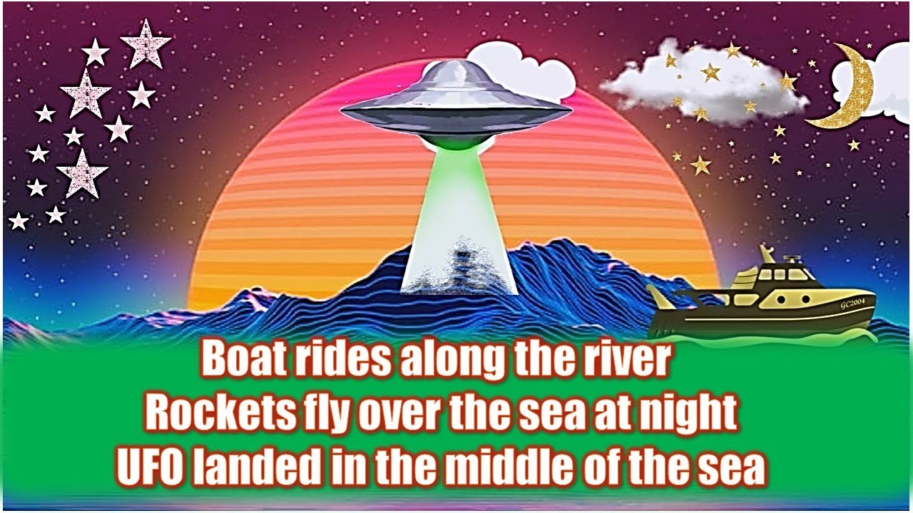 Boat rides along the river - Rockets fly over the sea at night - UFO ...